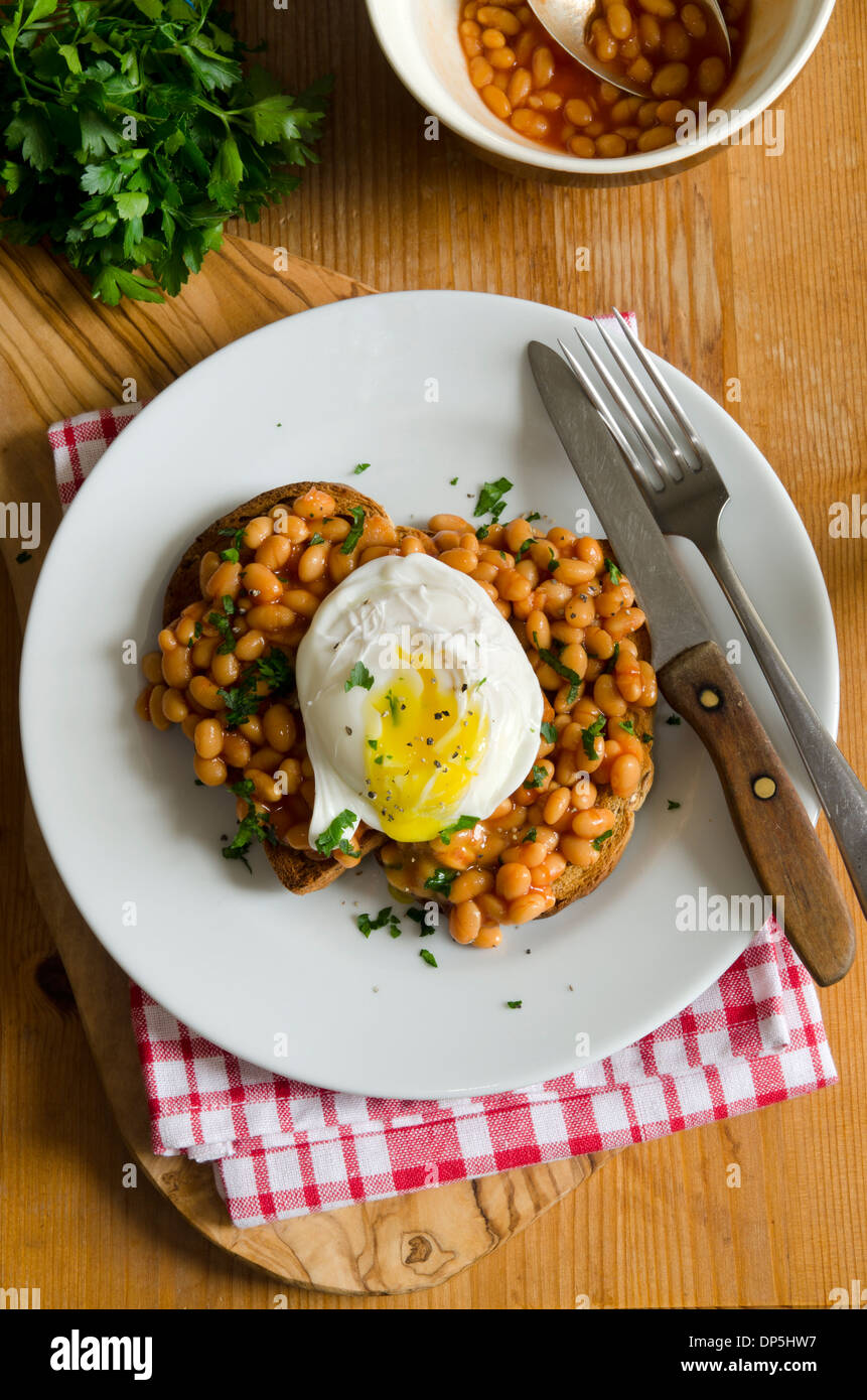 Boiled eggs toast beans hi-res stock photography and images - Alamy