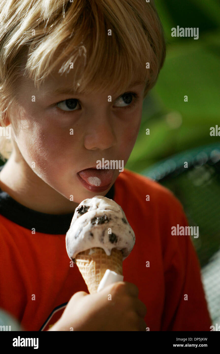 Sep 16, 2006; Encinitas, CA, USA; DRAKE MASON-KOEHLER, 6, enjoys ...
