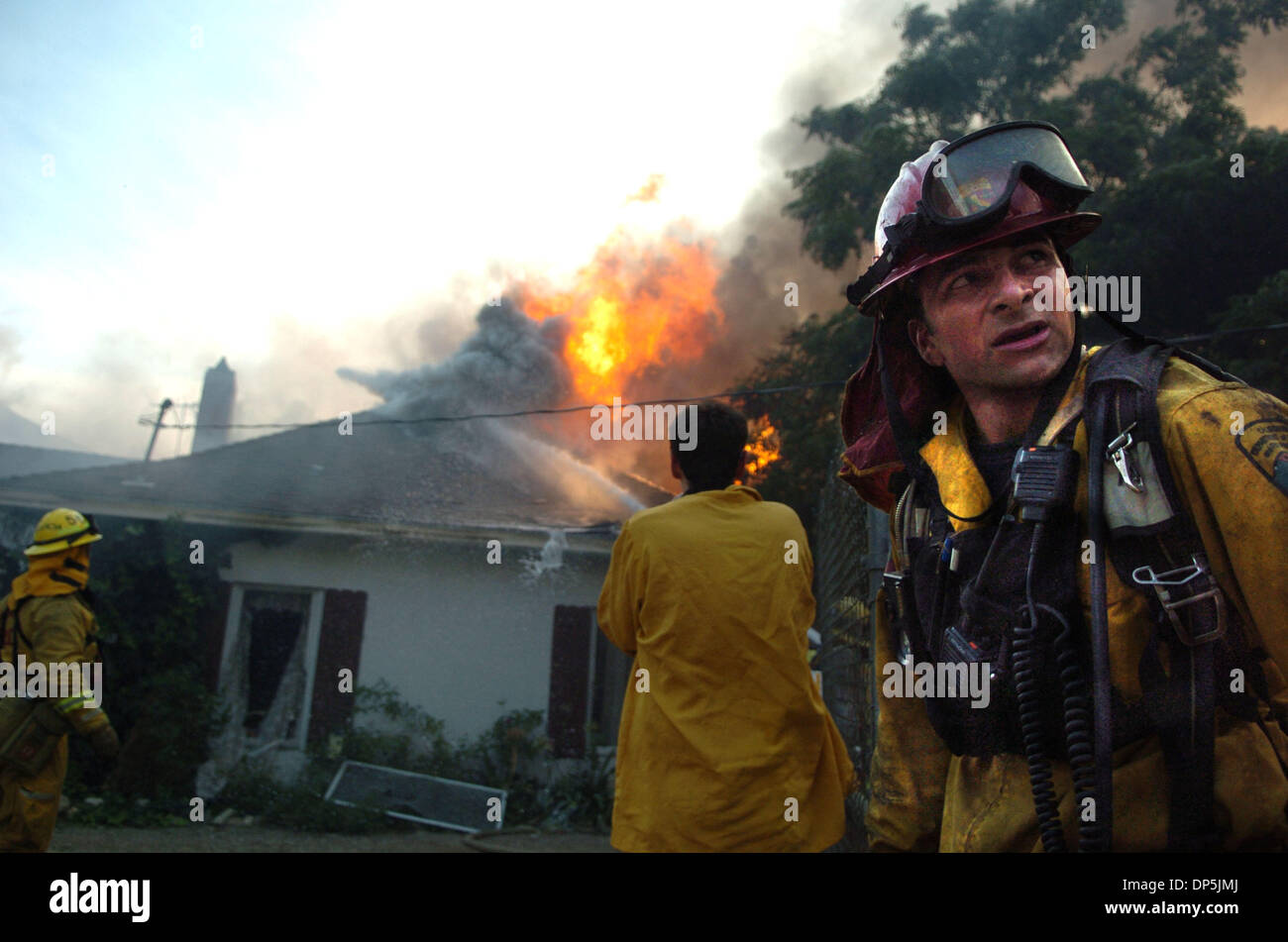 Sep 16, 2006; Calimesa, CA, USA; Riverside county firefighter, Silvio ...