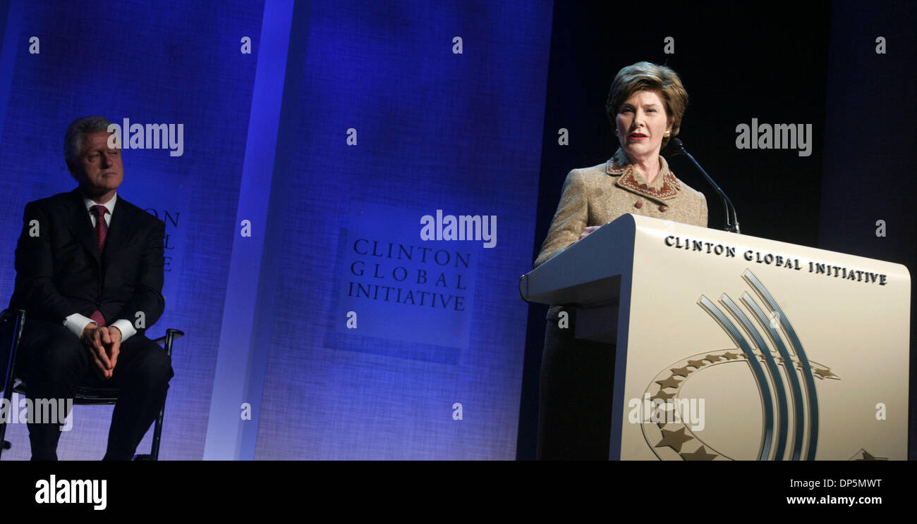 Sep 20, 2006; New York, NY, USA; 42nd President of the United States ...