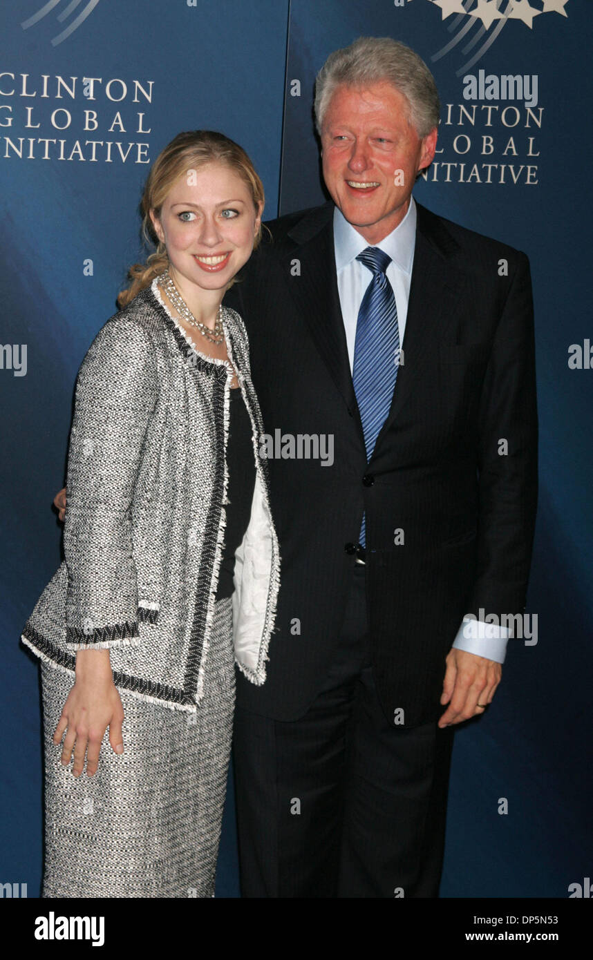 Sep 20, 2006; New York, NY, USA; CHELSEA CLINTON and her father former ...