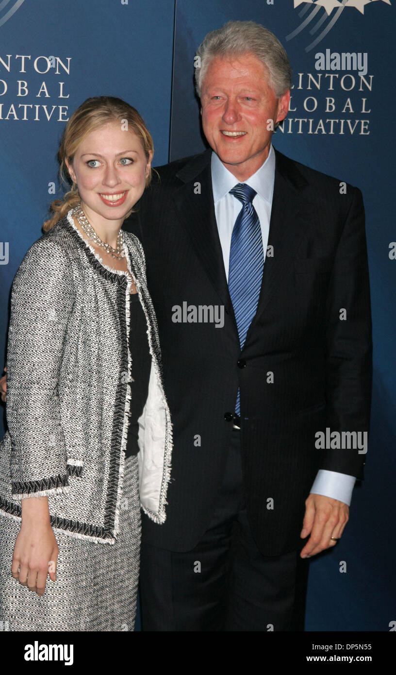 Sep 20, 2006; New York, NY, USA; CHELSEA CLINTON and her father former ...