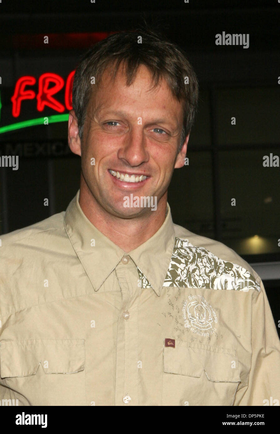 Sep 21, 2006; Hollywood, CA, USA; Pro skateboarder TONY HAWK arrives at ...