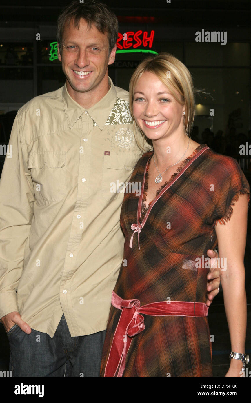 Sep 21, 2006; Hollywood, CA, USA; Pro skateboarder TONY HAWK and his ...