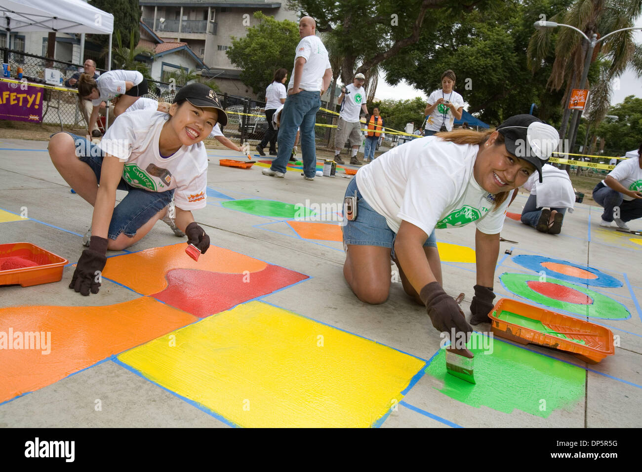Sep 22, 2006; Long Beach, CA, USA; Frito-Lay employees volunteer at the ...