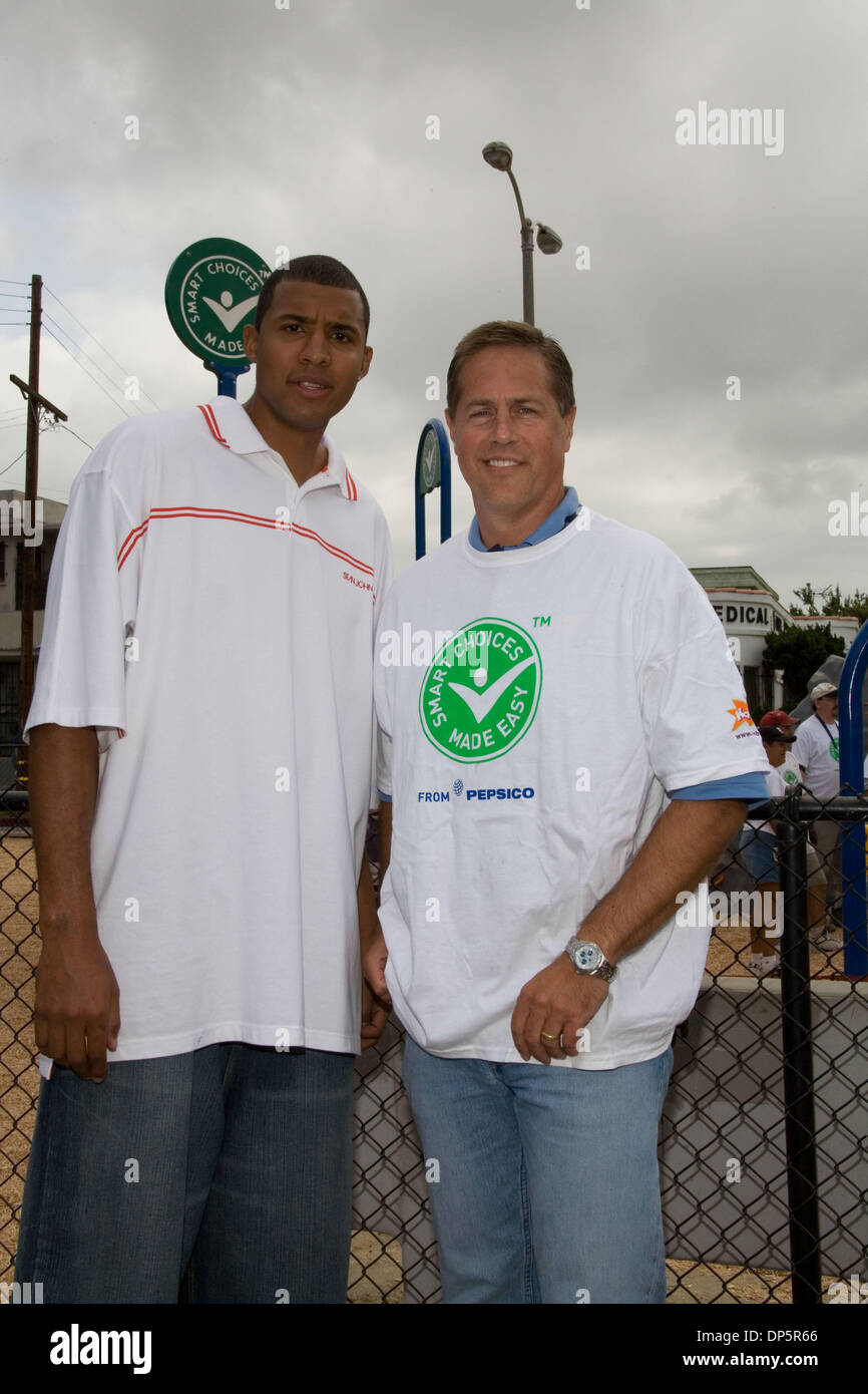 Sep 22, 2006; Long Beach, CA, USA; LA Laker BRIAN COOK with MARK WALSH ...