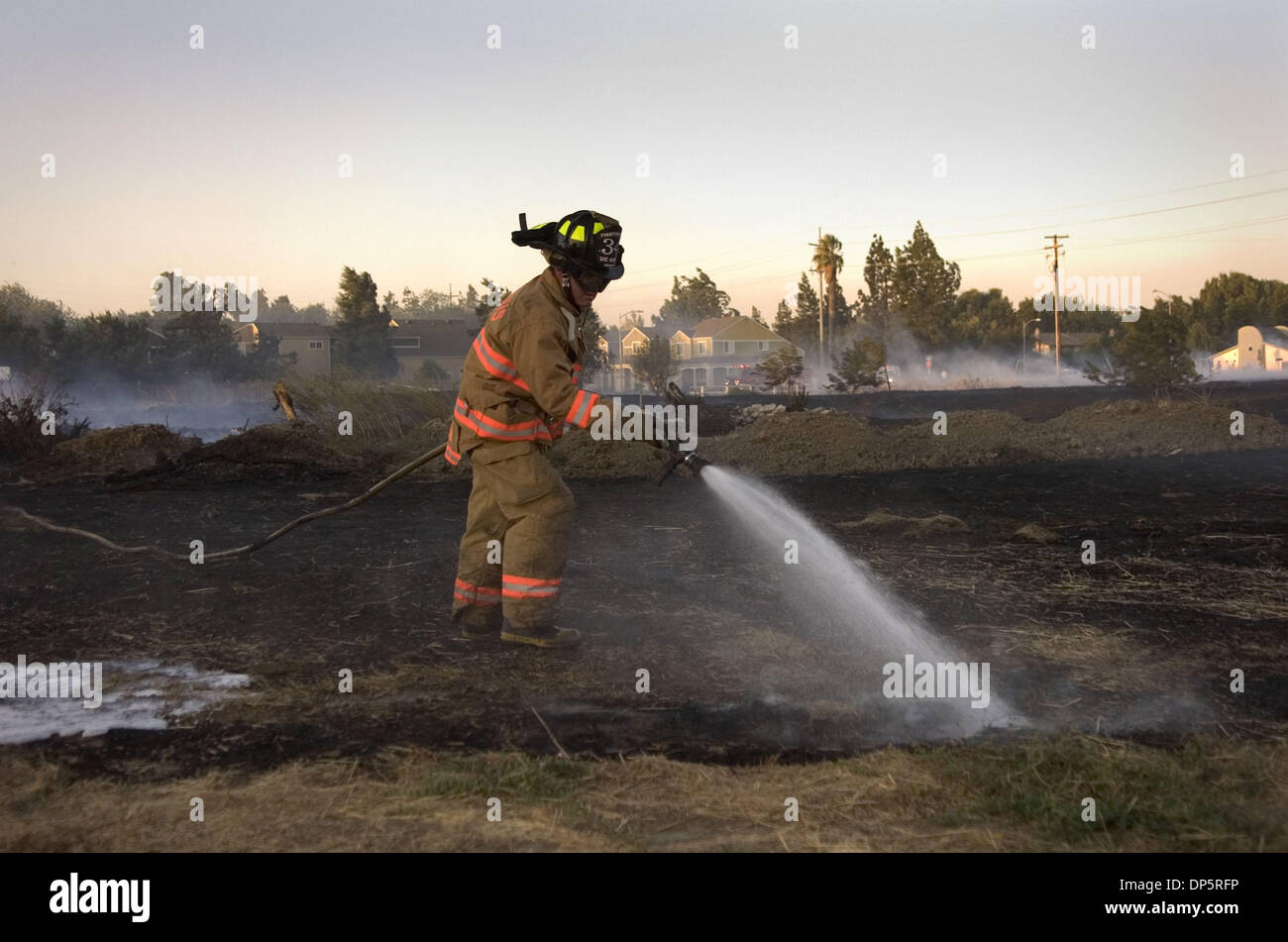 Sep 22, 2006; Sacramento, CA, USA; UC Davis firefighter Joe Newman ...