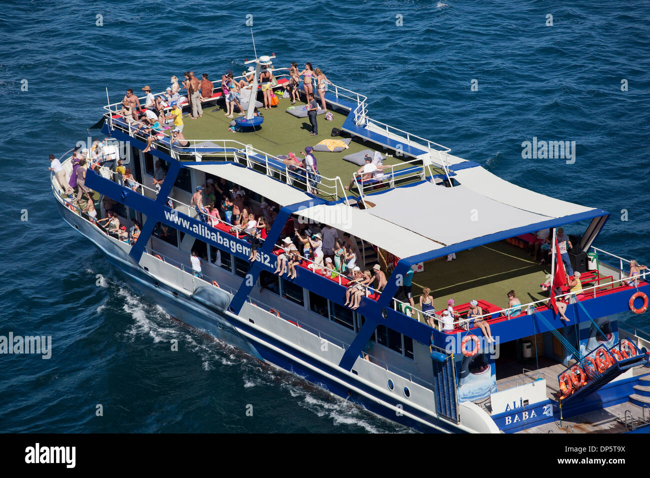 Tour boat in Antalya Turkey Stock Photo - Alamy