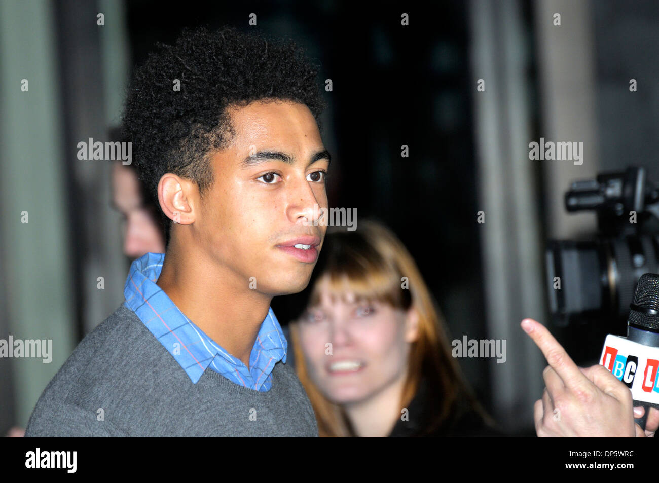 Jordan 'Rizzle' Stephens (member of Rizzle Kicks) being interviewed at ...