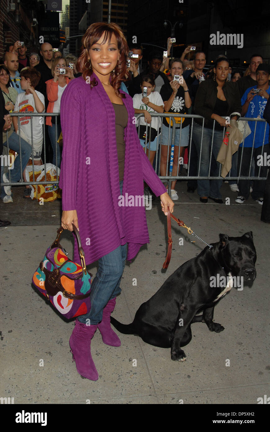 Sep 28, 2006; New York, NY, USA; R and B Singer MONICA and her dog NAS ...