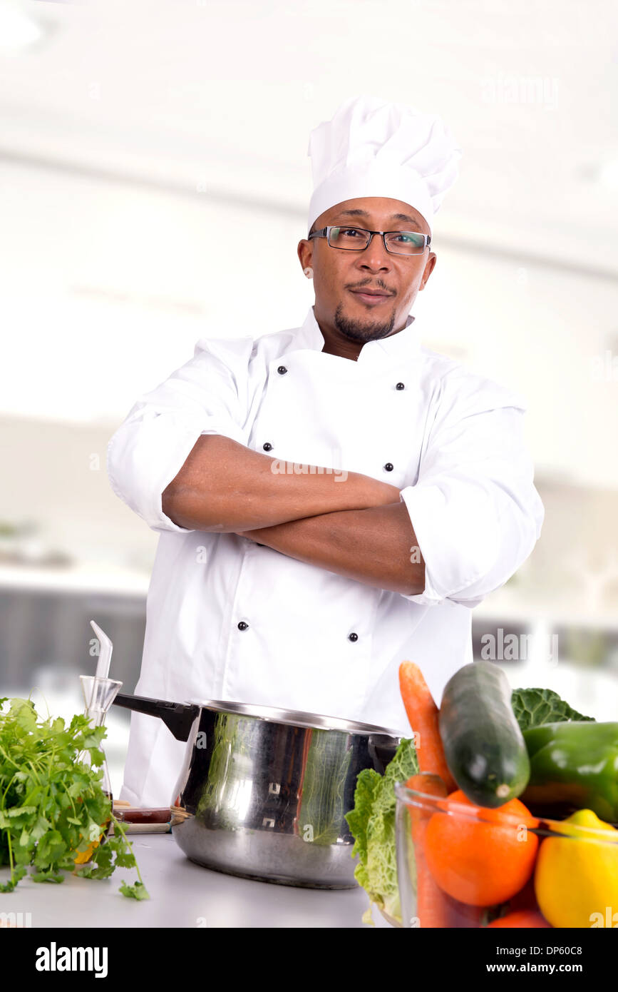 Male chef with fruits and vegetables cooking Stock Photo - Alamy