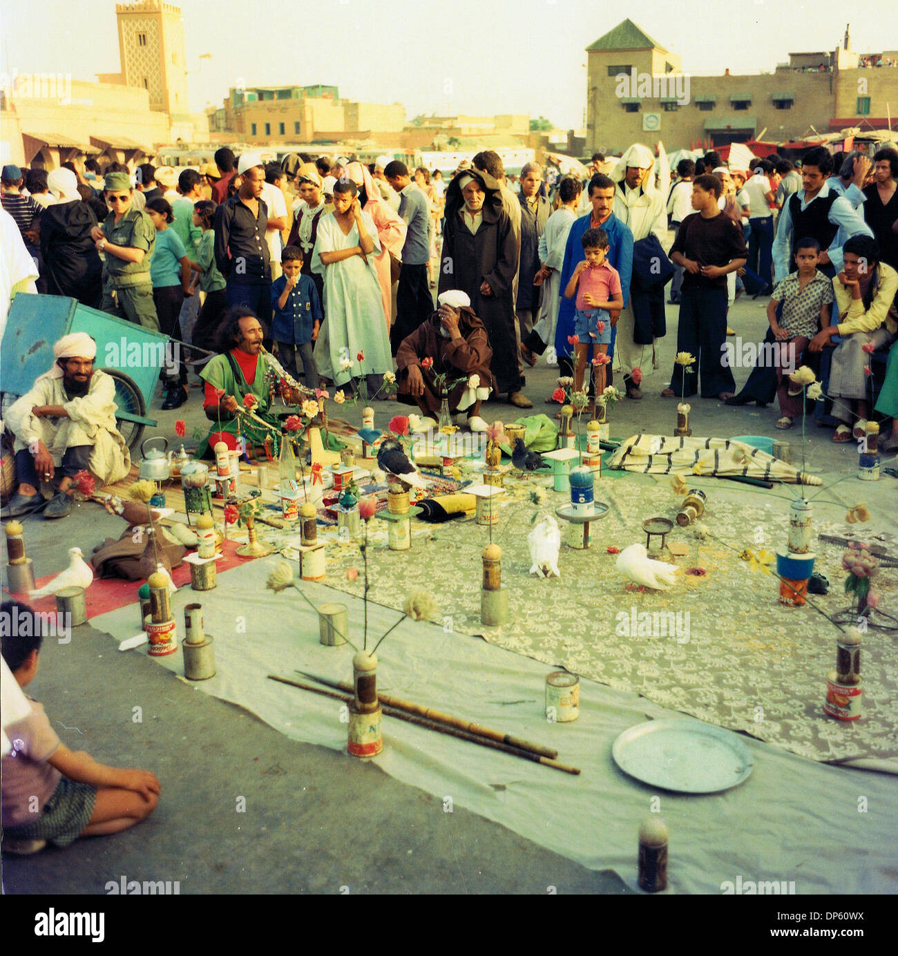 The Jugglers and Magicians on the big Place in Marrakesch Stock Photo ...