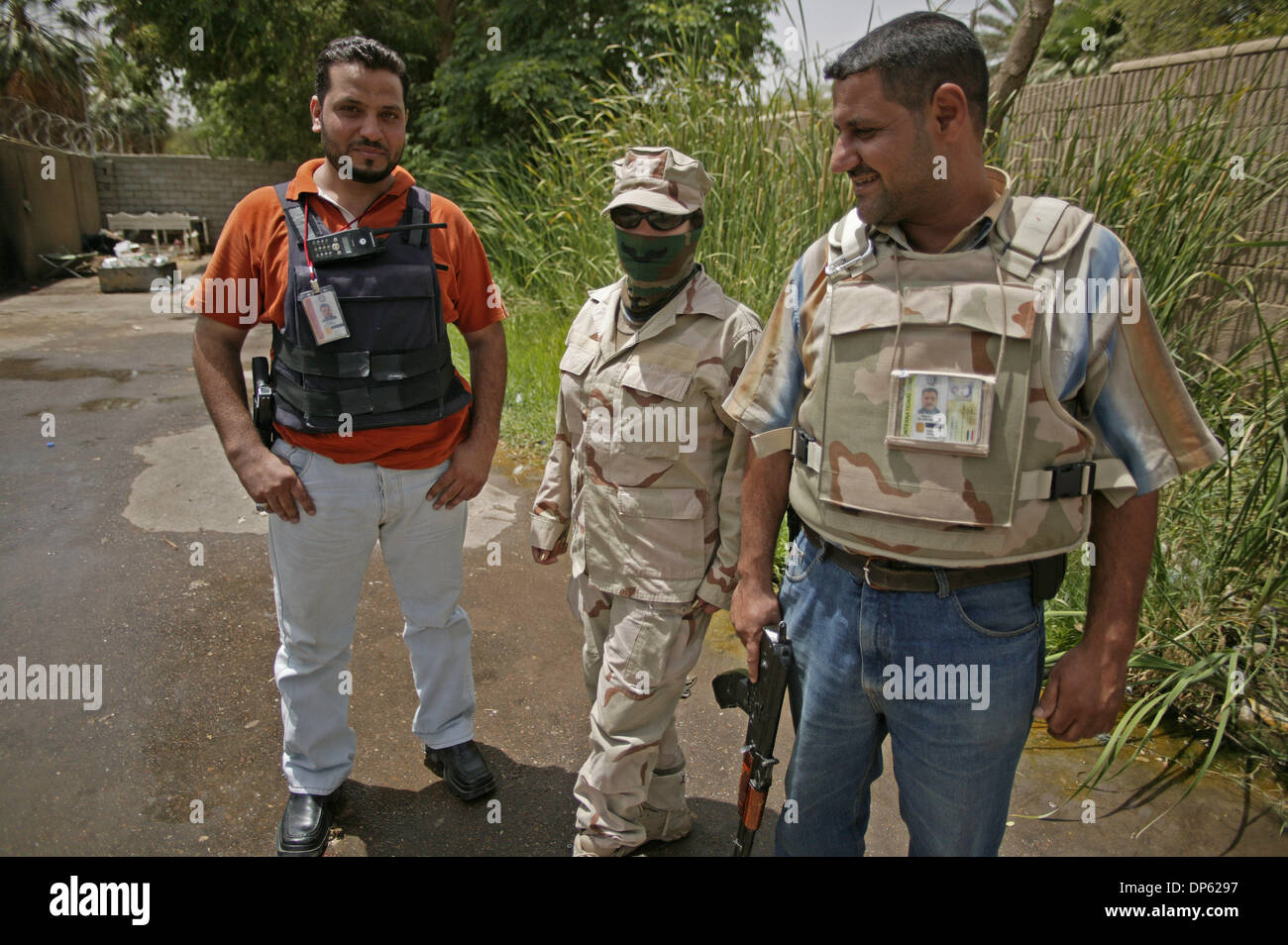 Jun 11, 2006; Baghdad, IRAQ; Iraqi private security guards protect Iraq ...