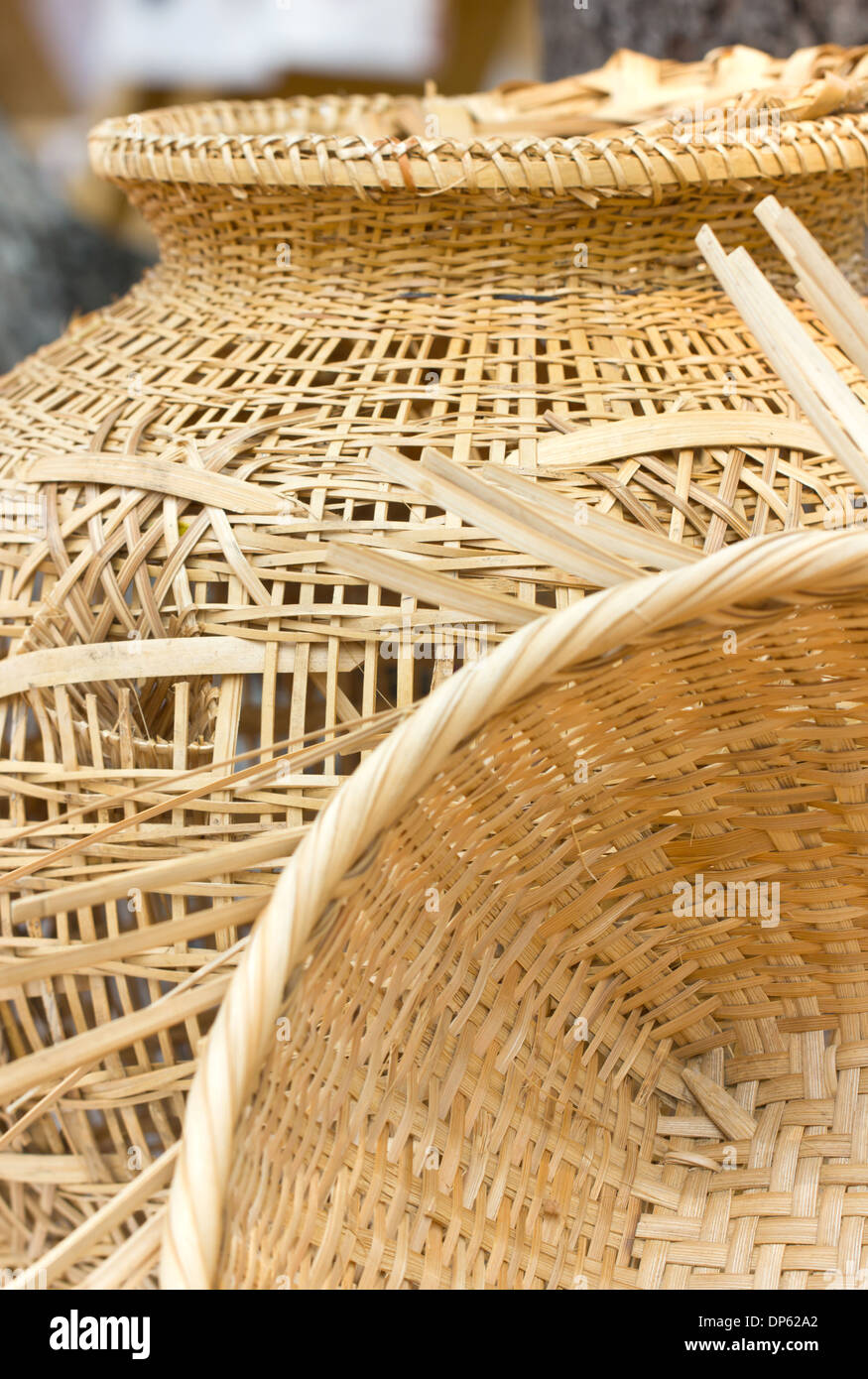 Asian natural handcrafted container Stock Photo - Alamy