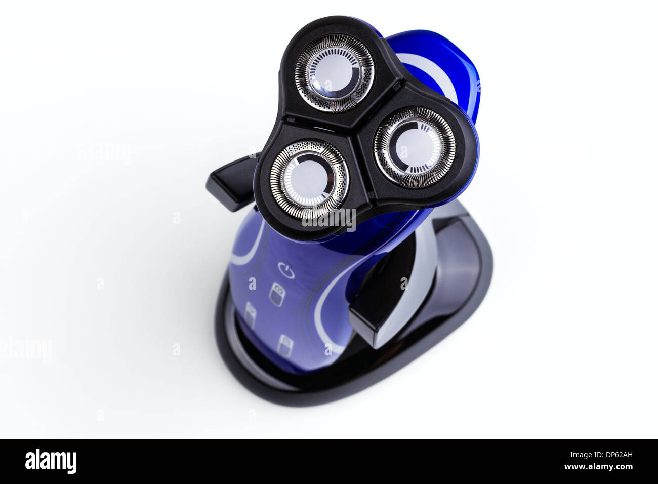 blue electric razor isolated on white background Stock Photo - Alamy