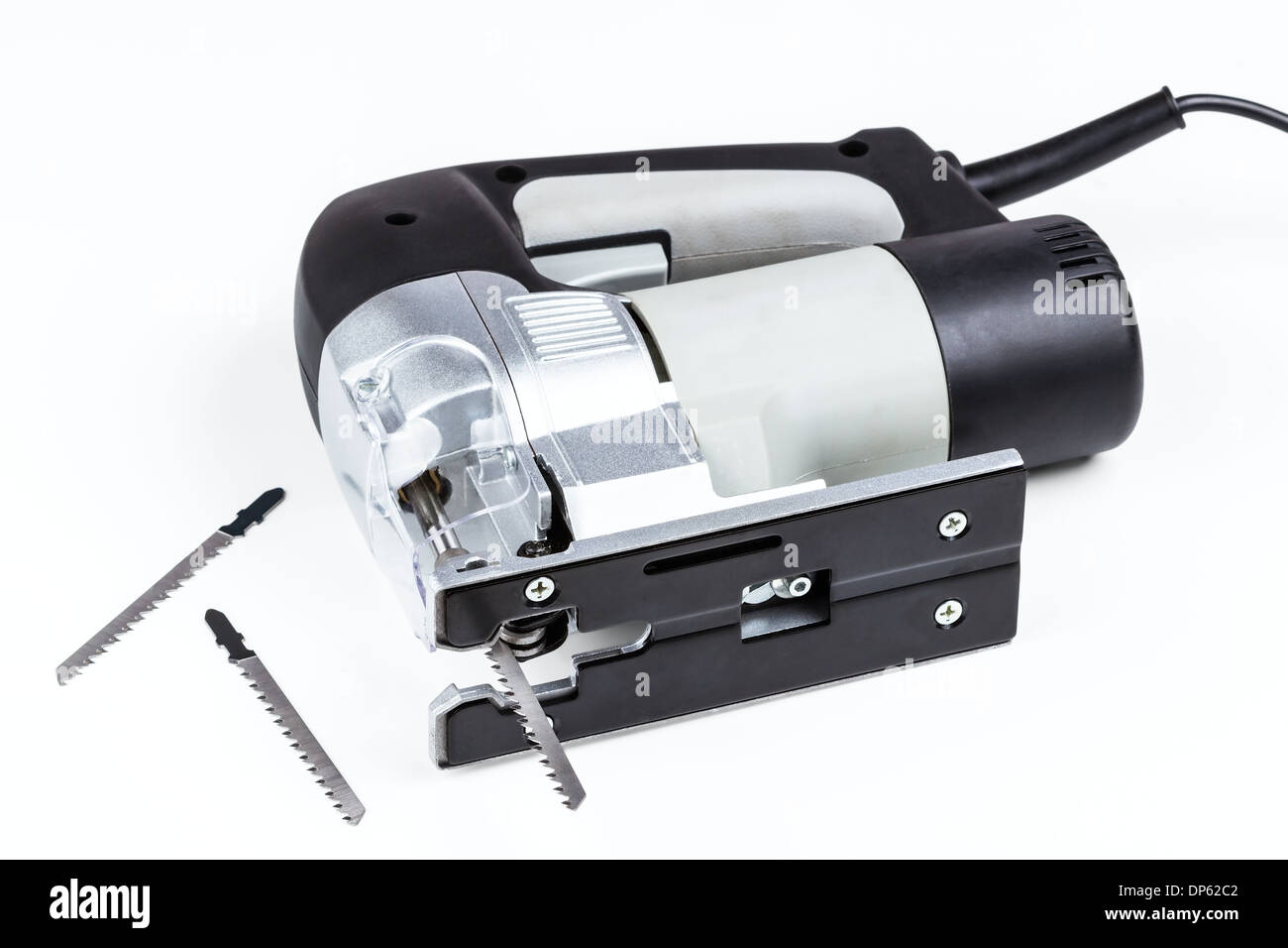 electrical jig saw isolated on white background Stock Photo - Alamy