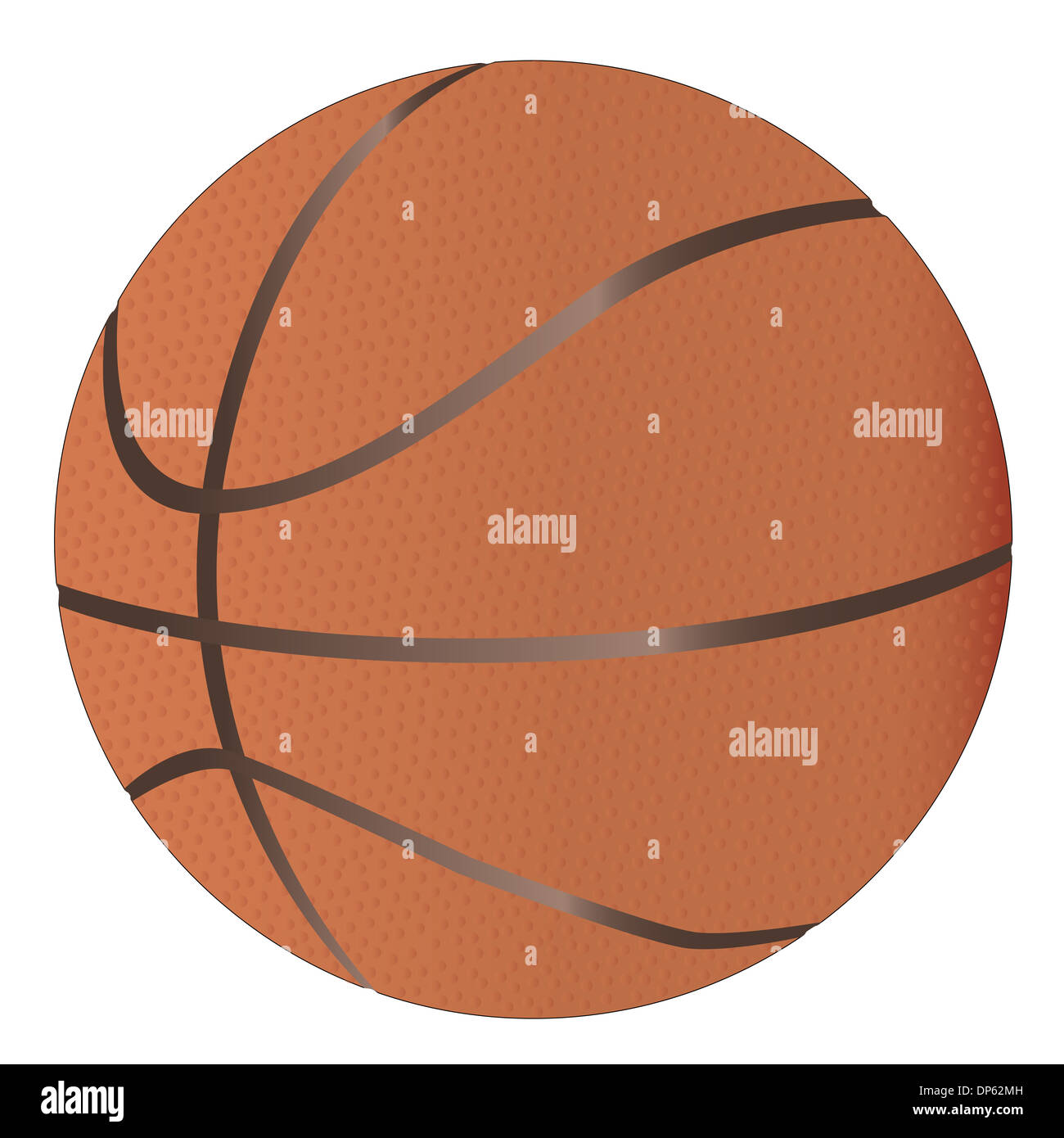 A large brown basketball isolated on a white background Stock Photo - Alamy