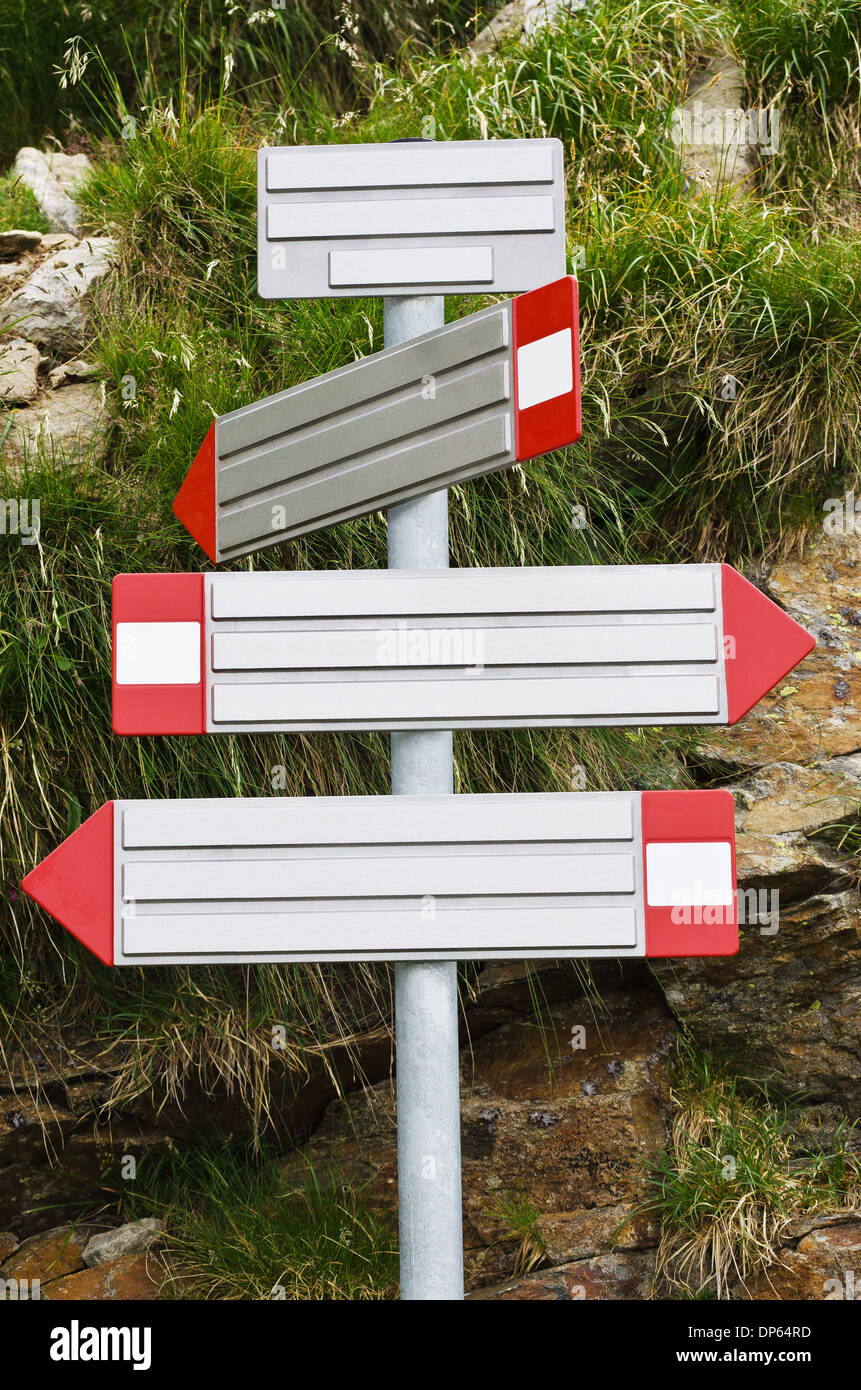 sign arrows with copy space Stock Photo - Alamy