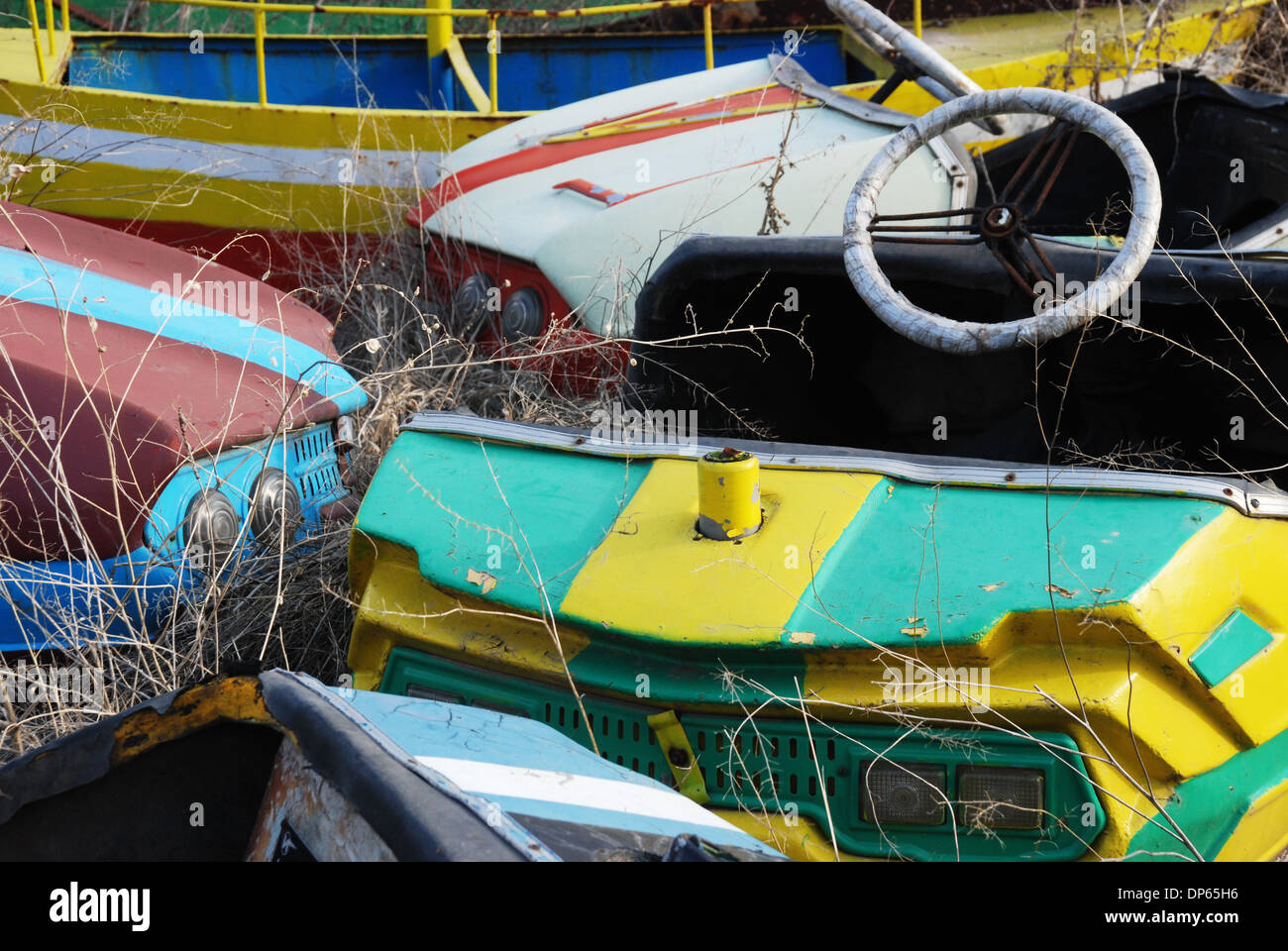 Old Soviet carousel in a park of Yerevan Stock Photo - Alamy