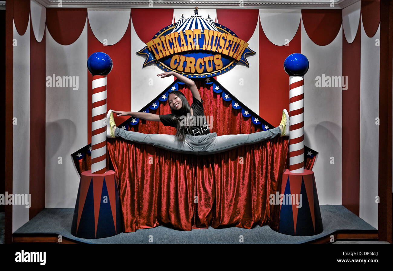 Optical illusion and Trick art painting at the Trick Art Museum and ...