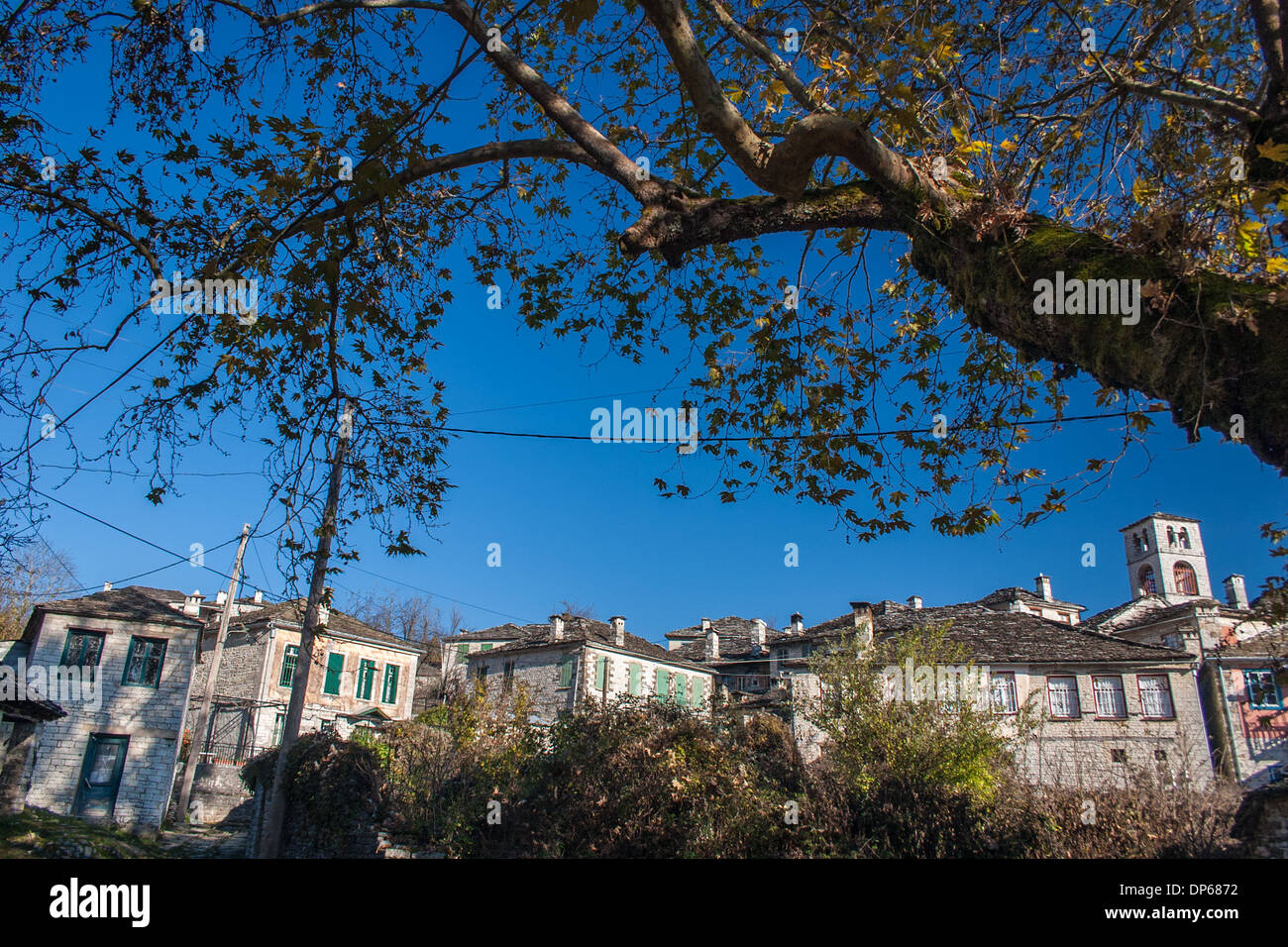 Dilofo village in Zagori area in Epirus, Greece Stock Photo - Alamy