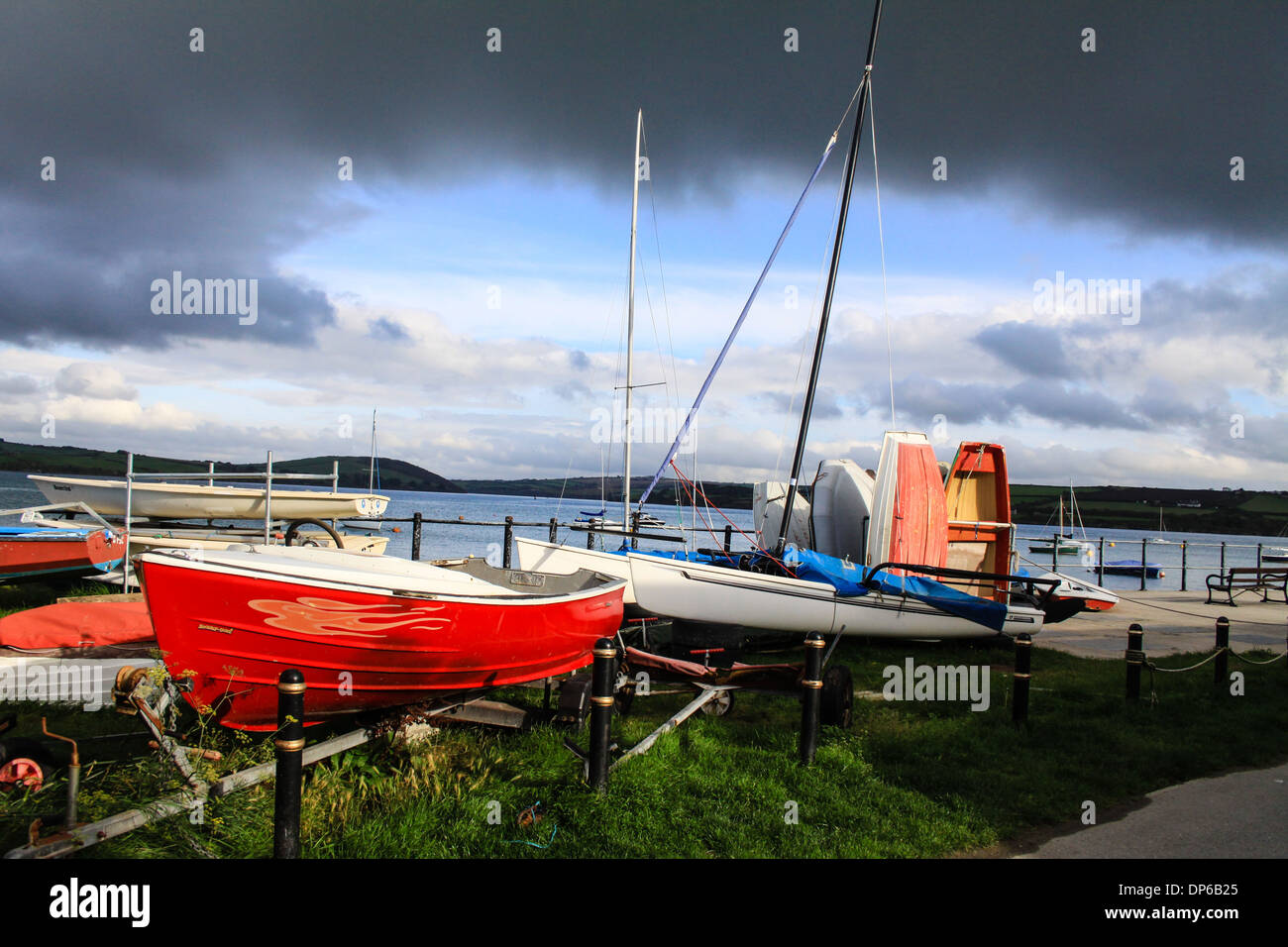 Boats before a storm Stock Photo - Alamy