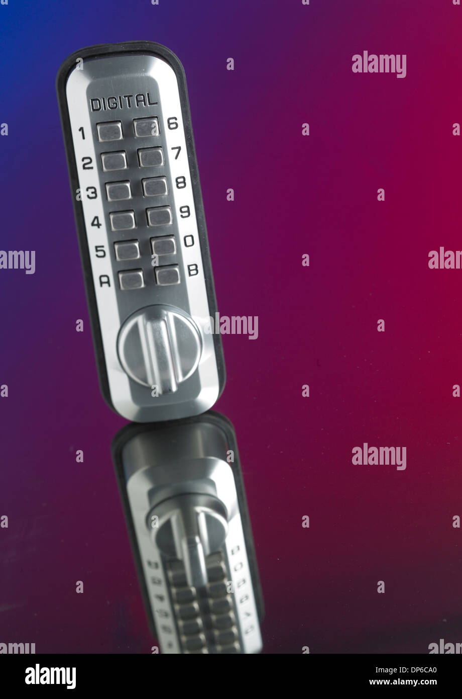 Combination door lock Stock Photo - Alamy