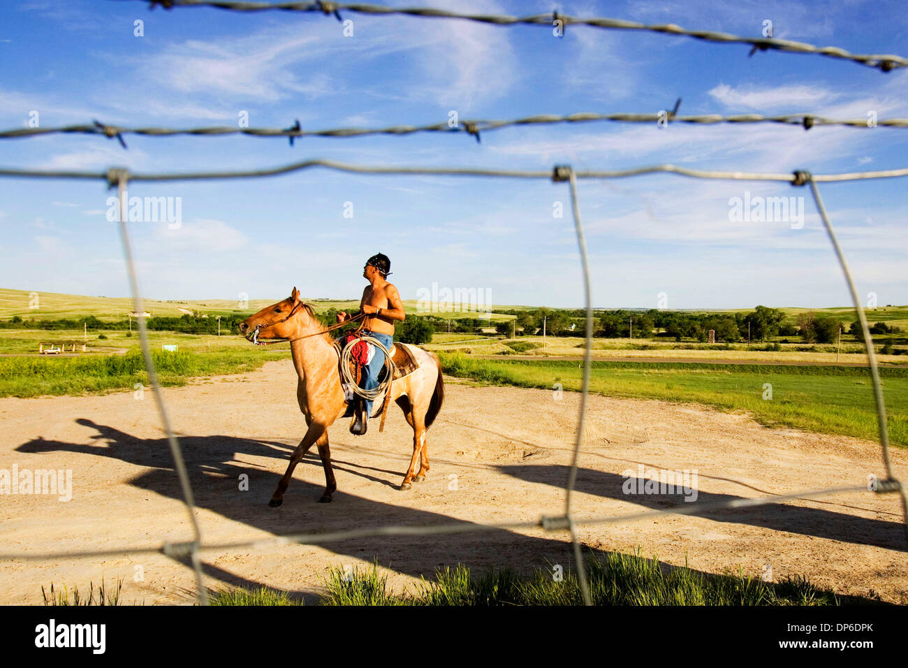 Oct 12, 2006 - Wounded Knee, South Dakota, USA - Gilbert Blue Bird ...