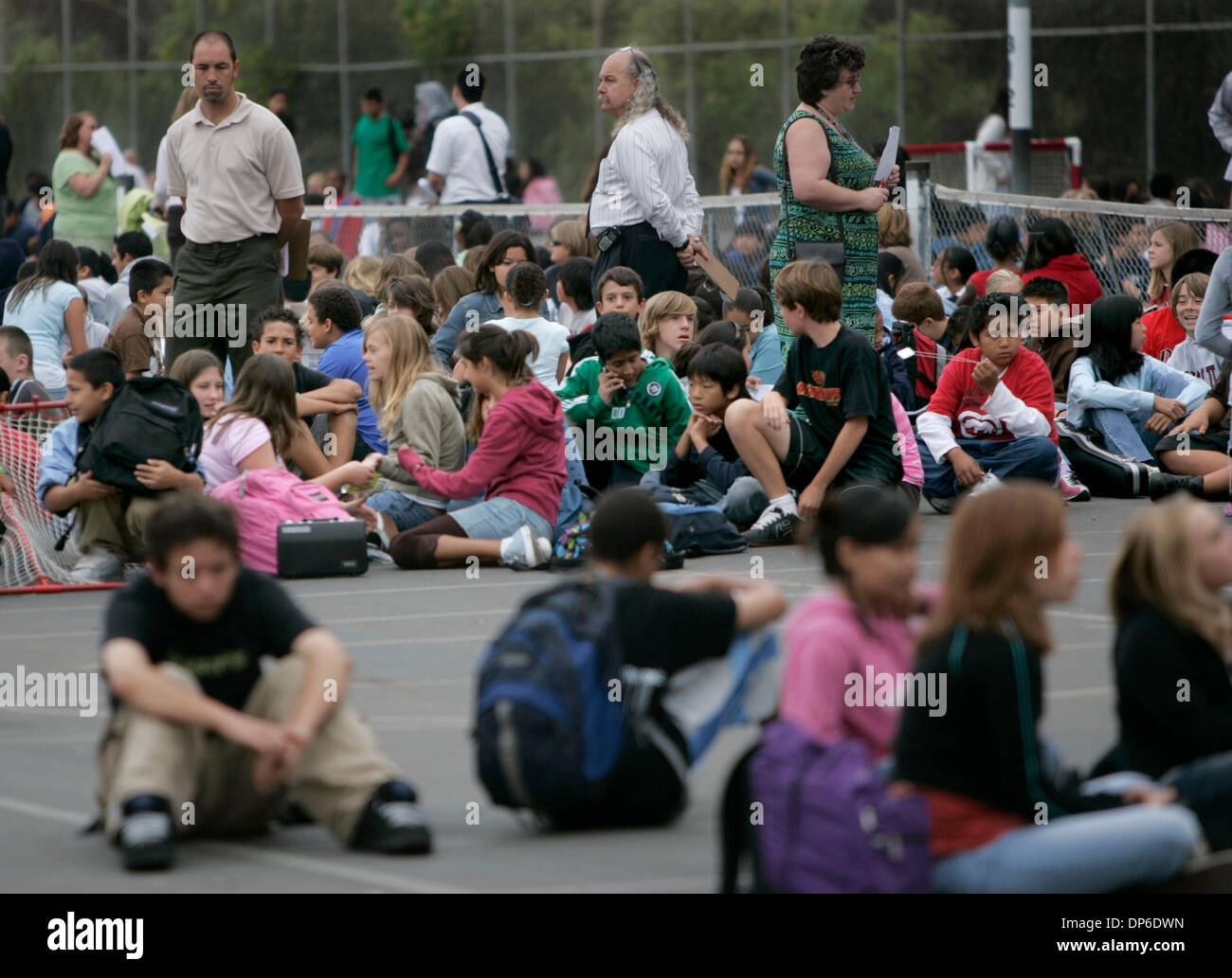 Oct 12, 2006; San Diego, CA, USA; Students at Standley Middle School ...