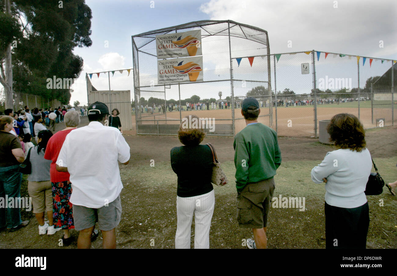 Oct 12, 2006; San Diego, CA, USA; Standley Middle School parents wait ...