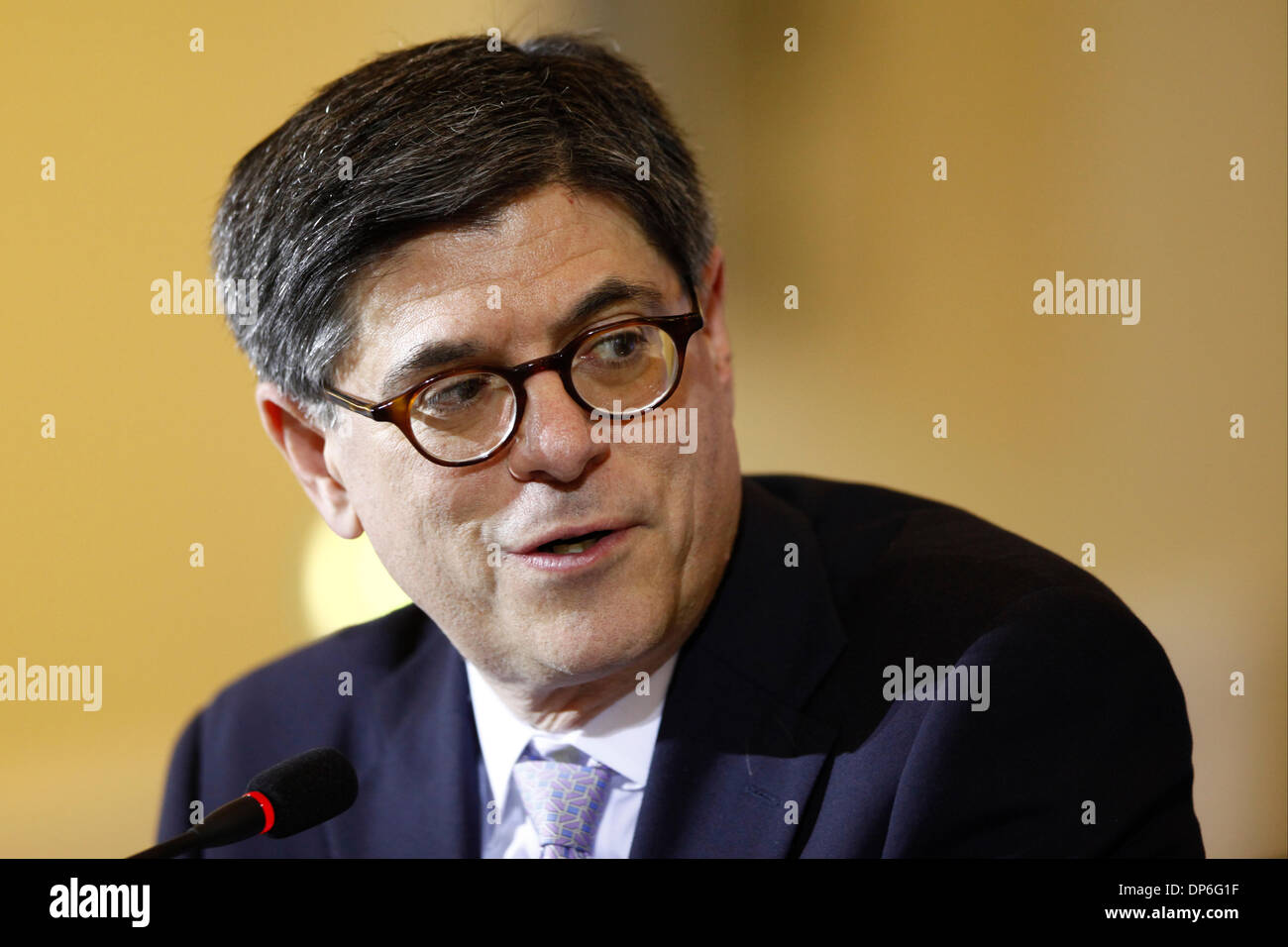 Berlin, Germany. January 08 th, 2014. U.S. Finance Minister Jacob Lew ...