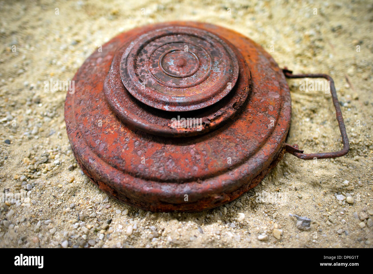 Dresden, Germany. 06th Dec, 2013. A mine from WW II is stored in a room ...