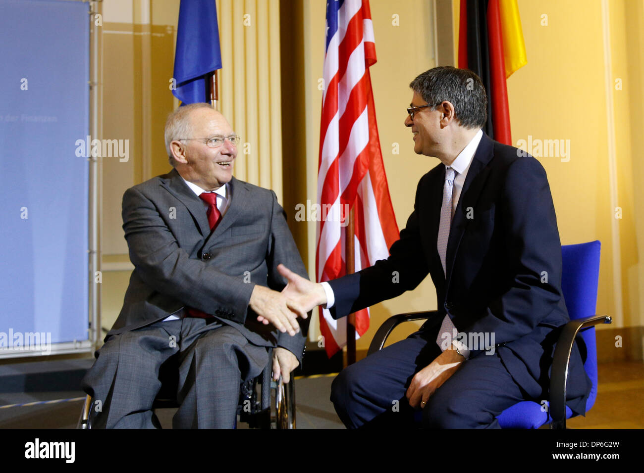 Berlin, Germany. January 08 th, 2014. U.S. Finance Minister Jacob Lew ...