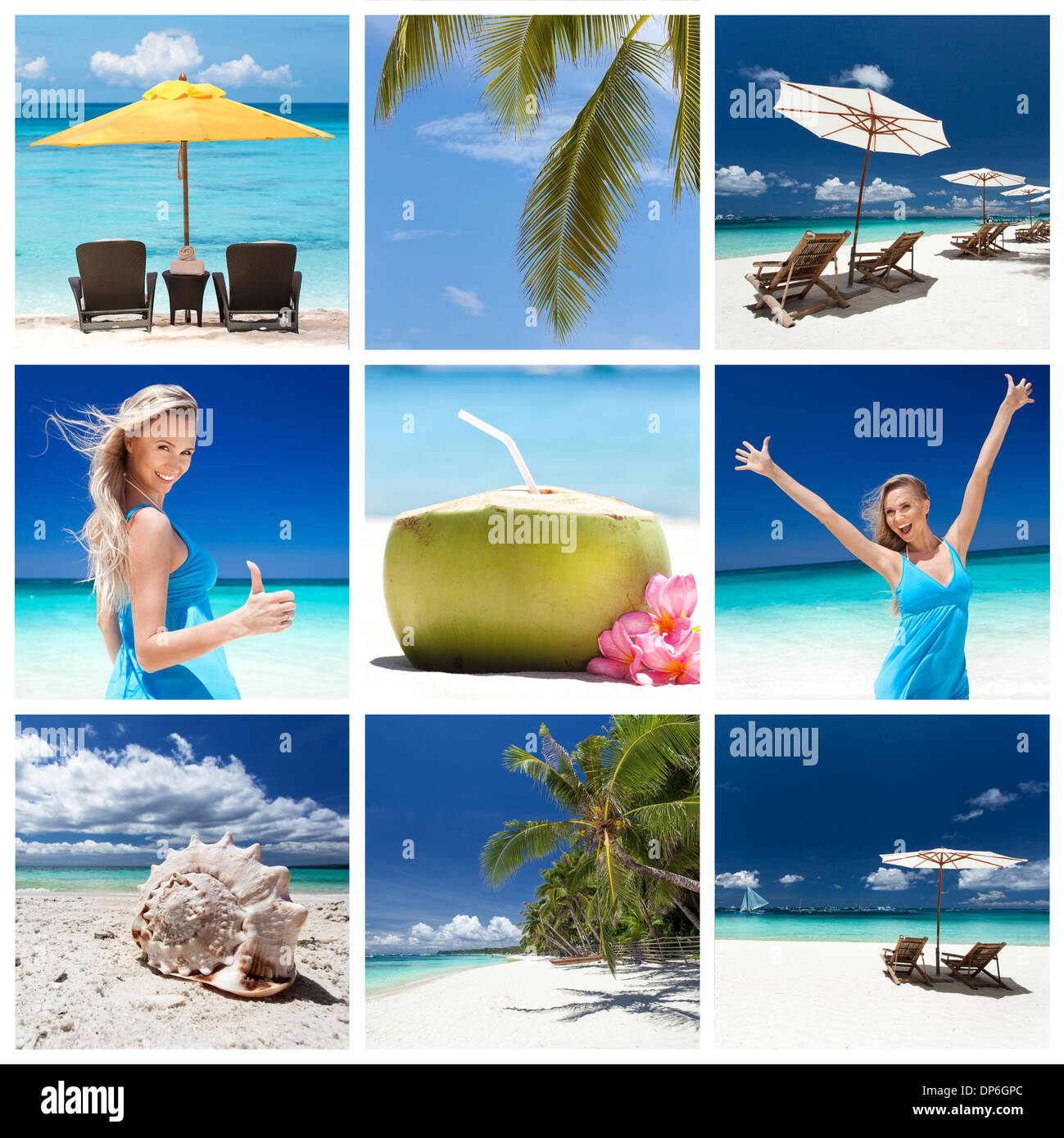 Tropical flower collage hi-res stock photography and images - Alamy