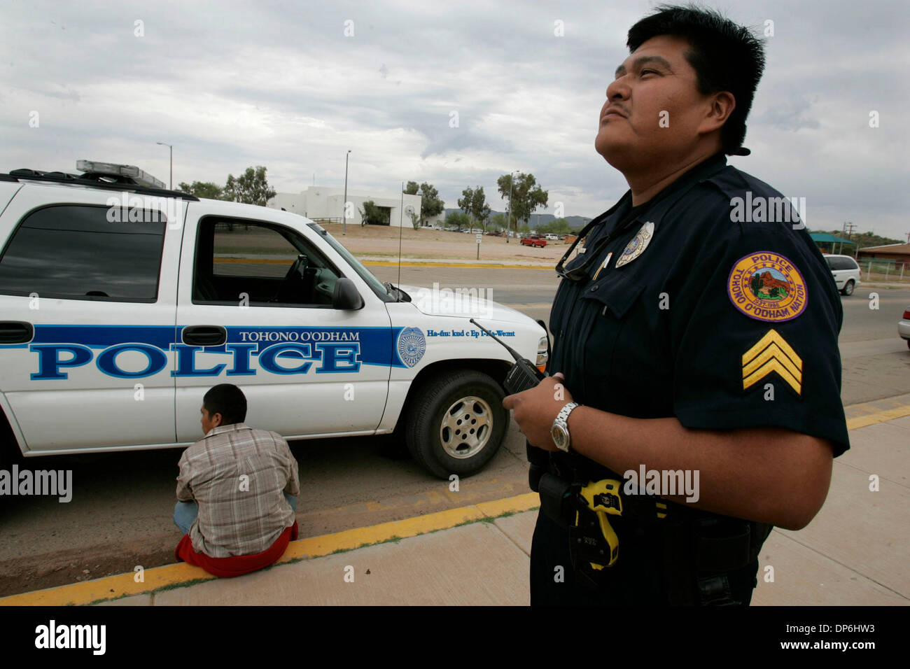 Oct 05, 2006; Tohono O'odham Nation, USA; Sgt. ELTON BEGAY, right, of ...