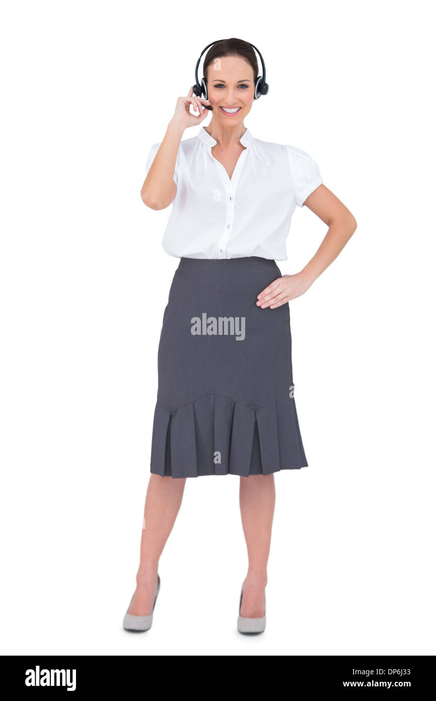 Woman call center portrait Cut Out Stock Images & Pictures - Alamy