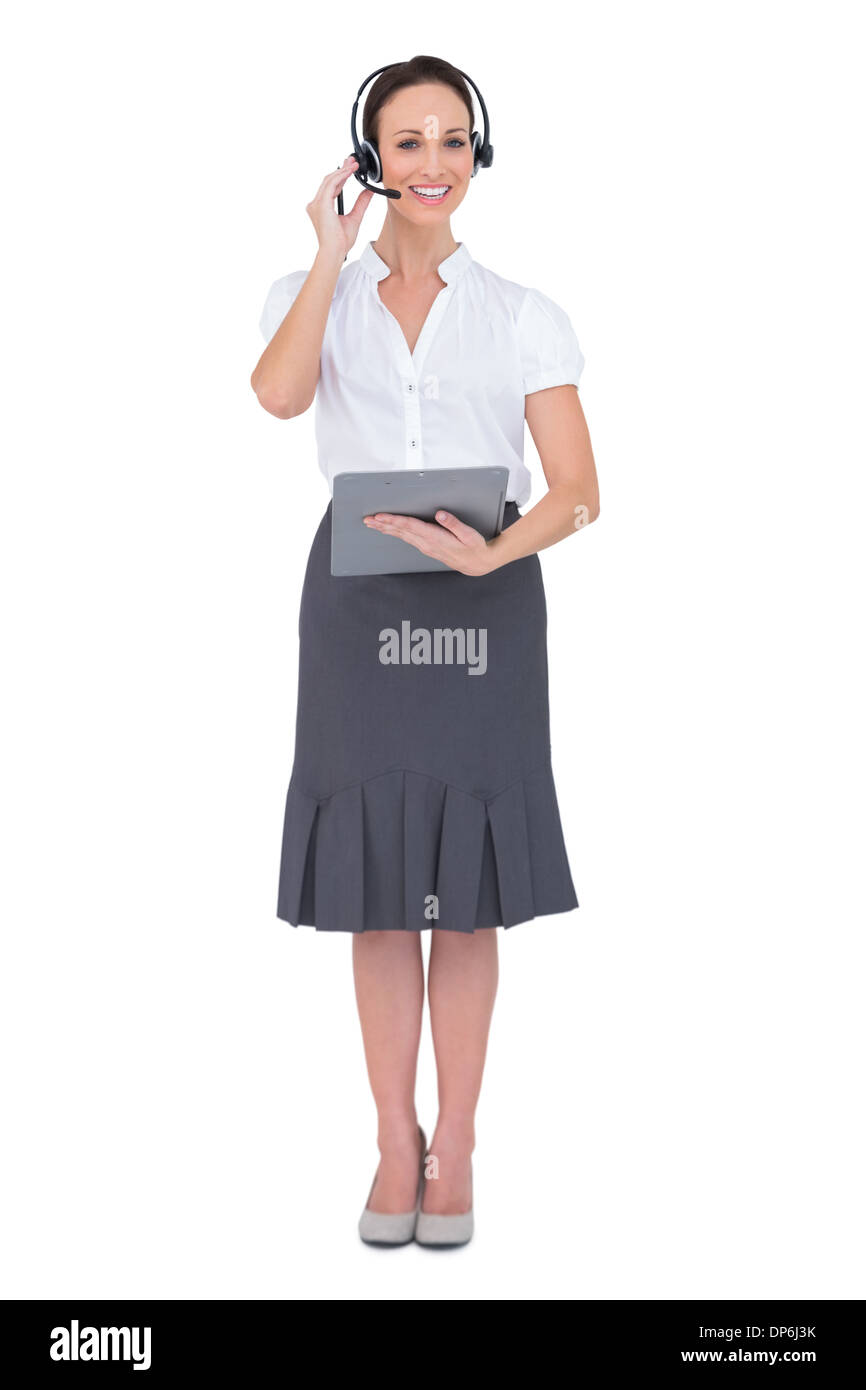 Woman portrait call center Cut Out Stock Images & Pictures - Alamy