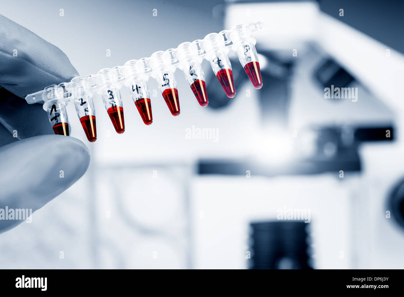 Tubes with genetic samples Stock Photo - Alamy