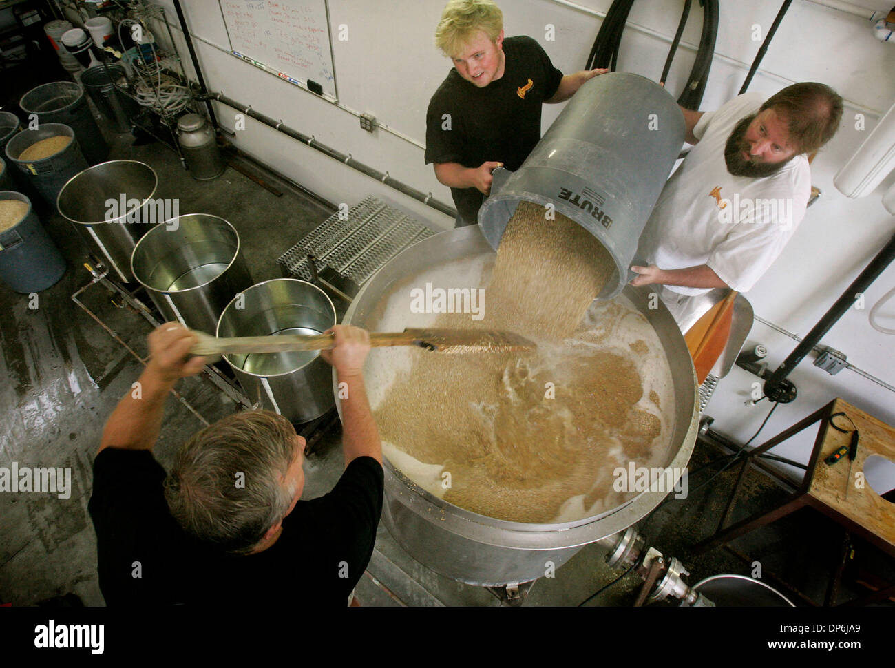 Oct 15, 2006; Oceanside, CA, USA; AleWorks owner MARK PURCIEL, right ...