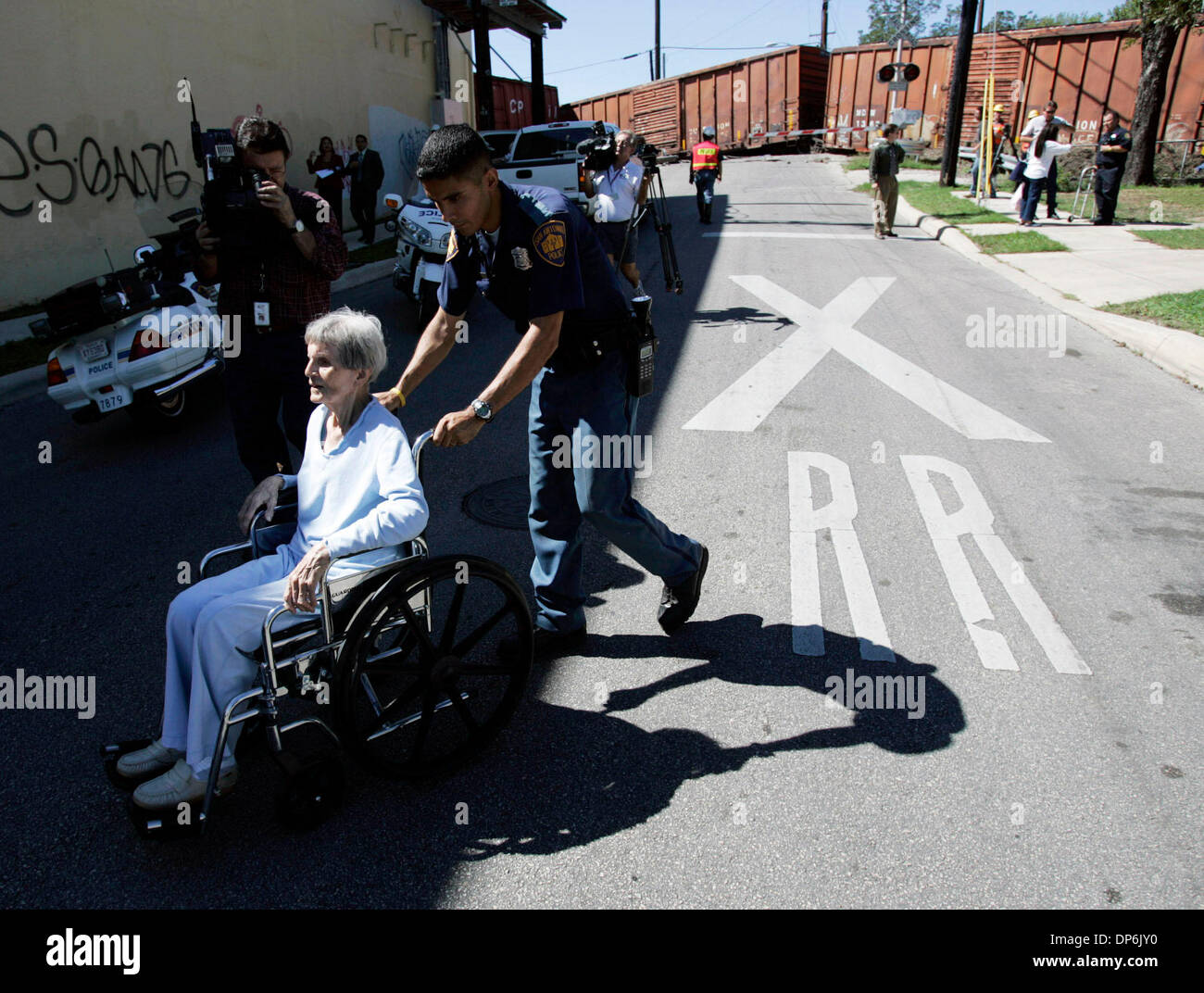 Oct 17, 2006; San Antonio, TX, USA; RUTH MENDOZA is helped Tuesday ...