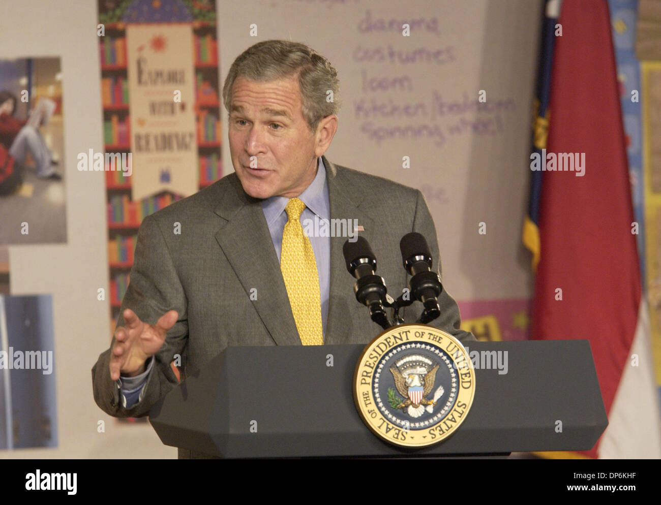 Oct 18, 2006; Greensboro, NC, USA; US President GEORGE W. BUSH visits ...