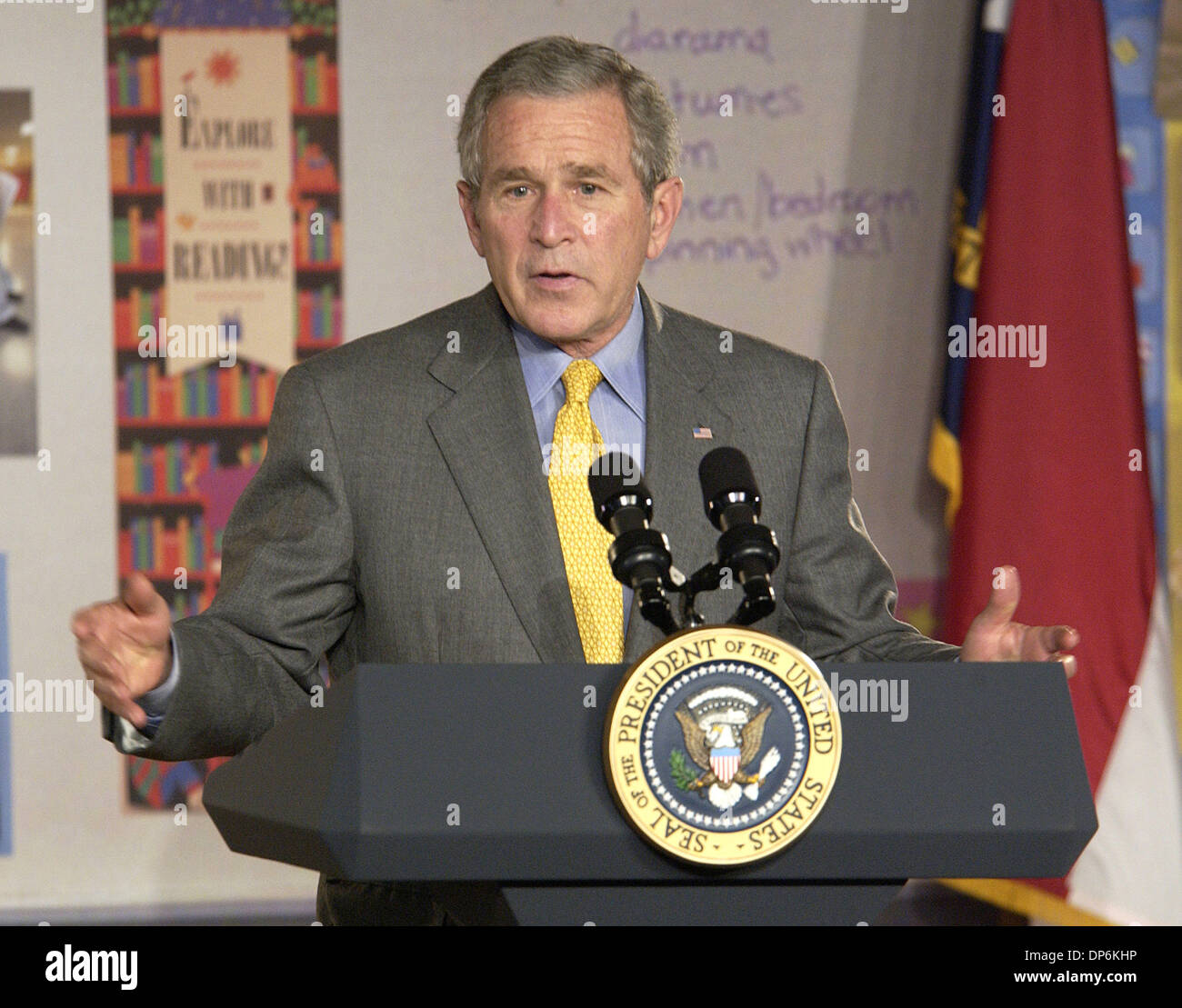 Oct 18, 2006; Greensboro, NC, USA; US President GEORGE W. BUSH visits ...