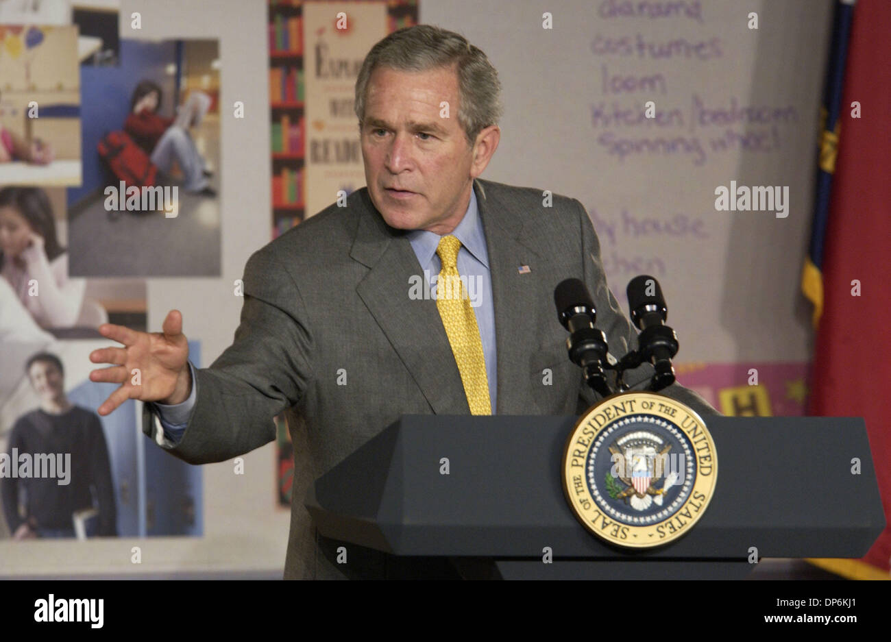 Oct 18, 2006; Greensboro, NC, USA; US President GEORGE W. BUSH visits ...