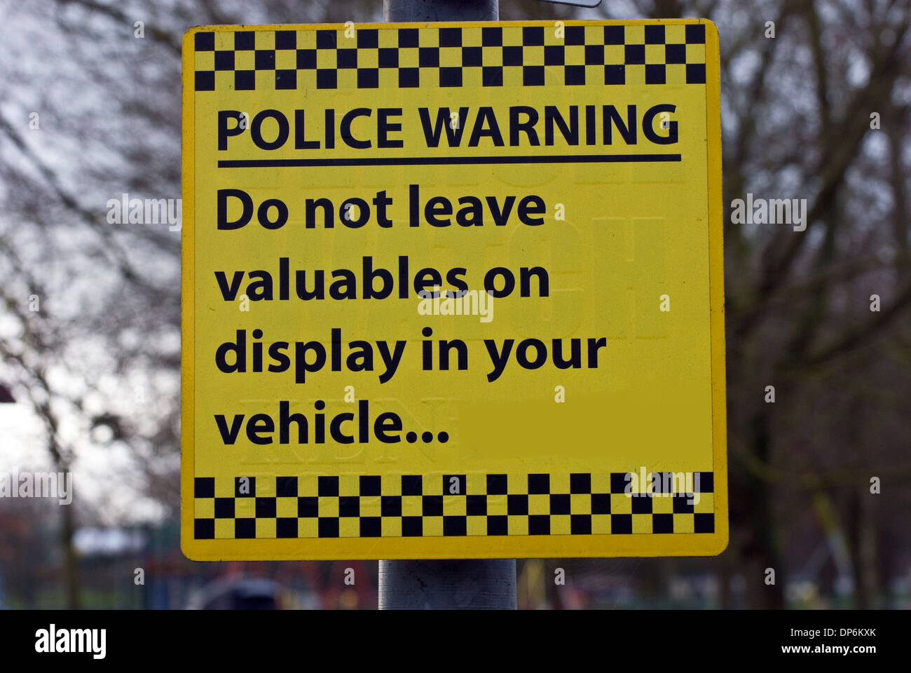 Police warning sign Stock Photo - Alamy