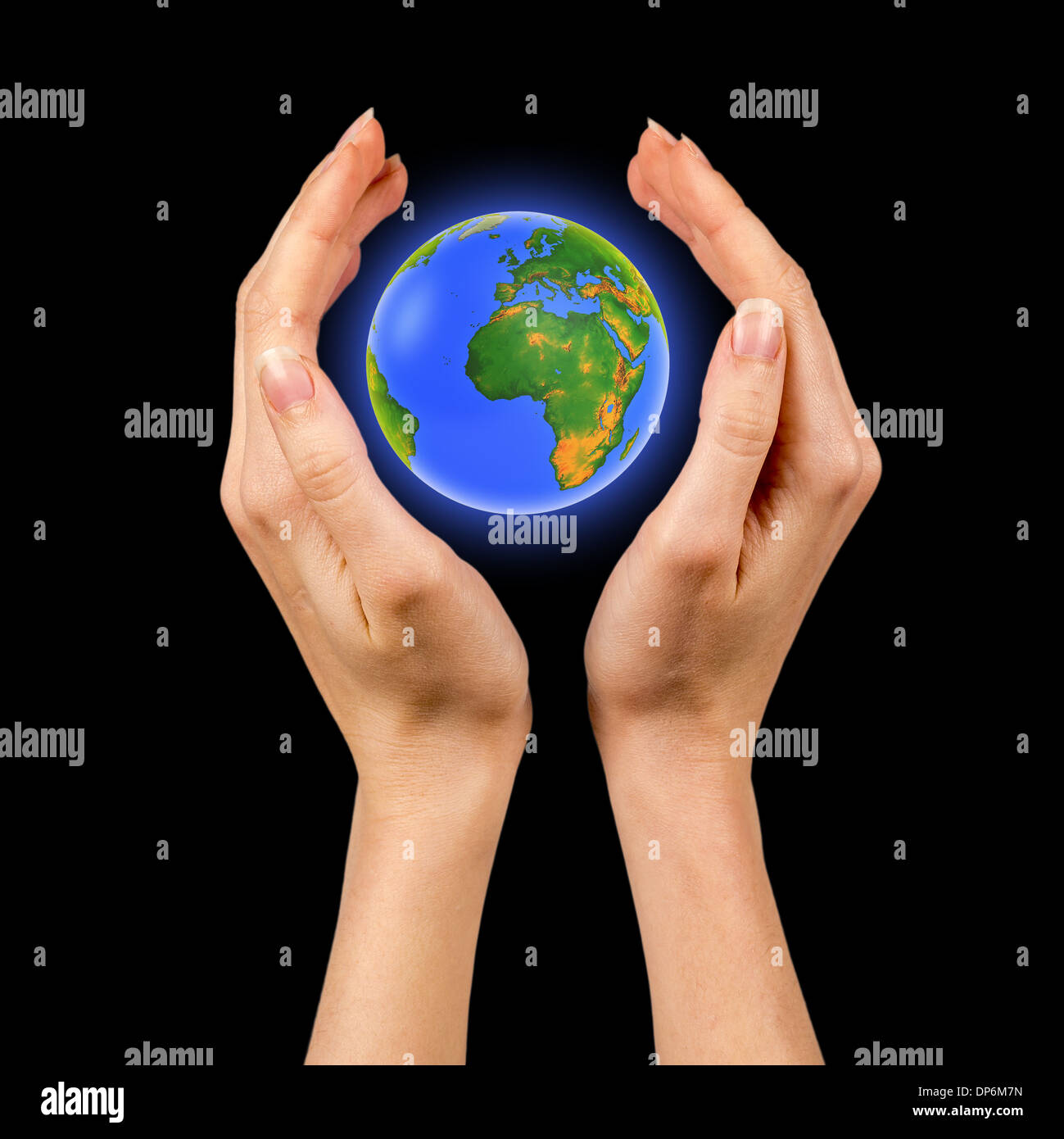 Planet earth hands hi-res stock photography and images - Alamy