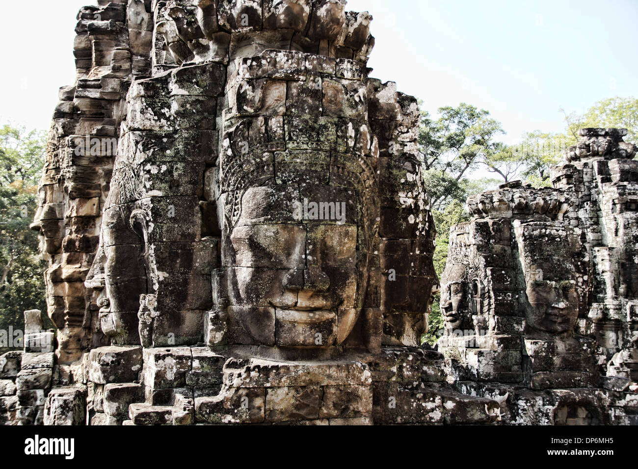 Reflection of bayon temple hi-res stock photography and images - Alamy