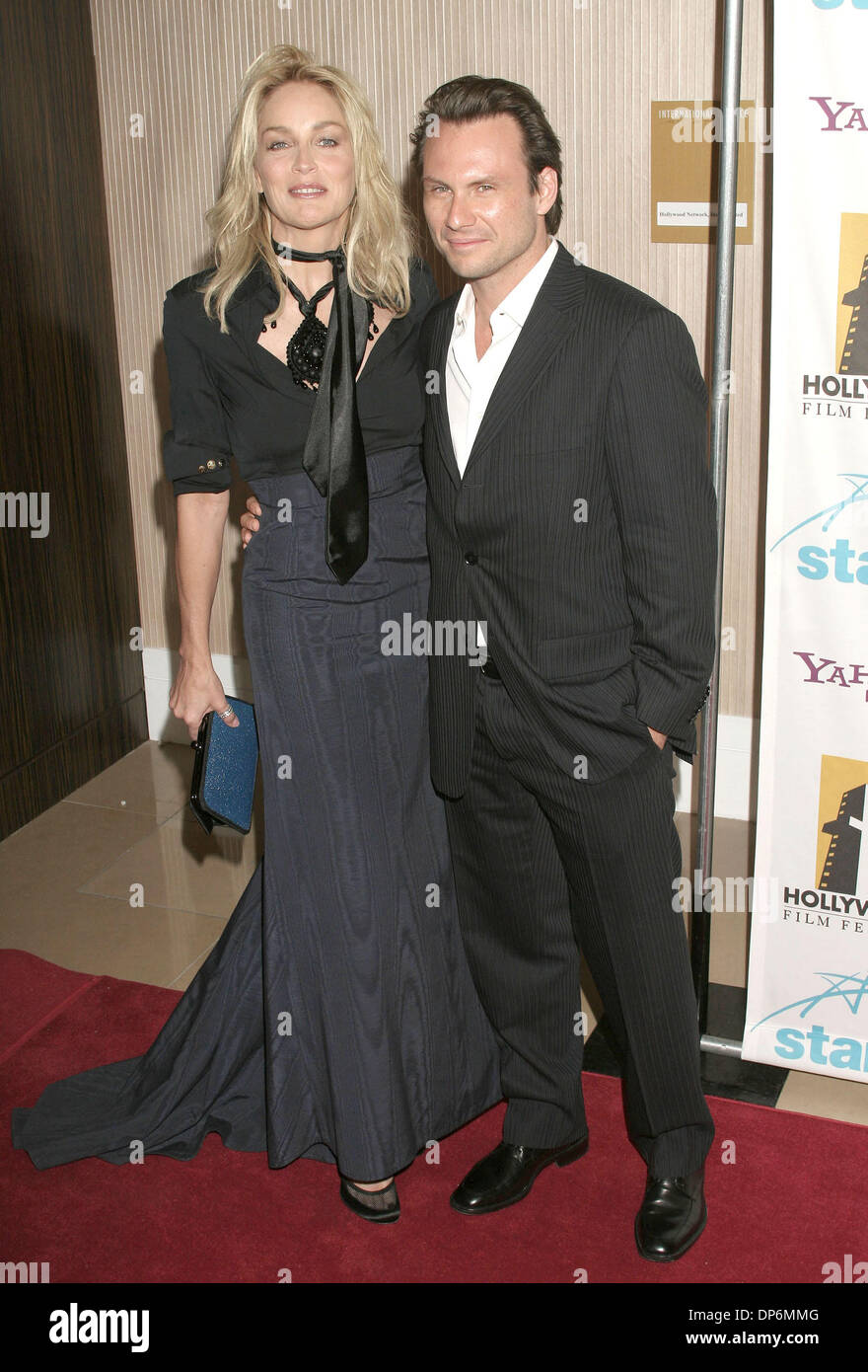 Oct 23, 2006; Los Angeles, CA, USA; Actors SHARON STONE AND CHRISTIAN ...
