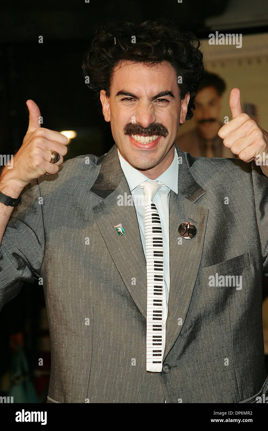 Oct 23, 2006; Hollywood, CA, USA; Actor SACHA BARON COHEN as Borat ...