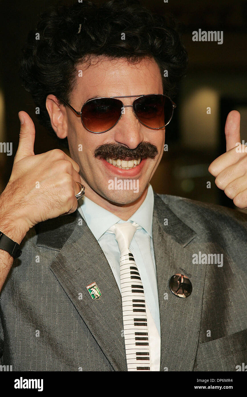 Oct 23, 2006; Hollywood, CA, USA; Actor SACHA BARON COHEN as Borat ...