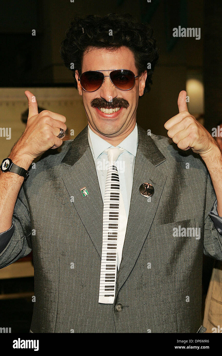 Oct 23, 2006; Hollywood, CA, USA; Actor SACHA BARON COHEN as Borat ...